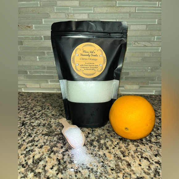 Hand Crafted | Bath & Body | Citrus Orange Foot Scrub Handmade 6oz Miss ...
